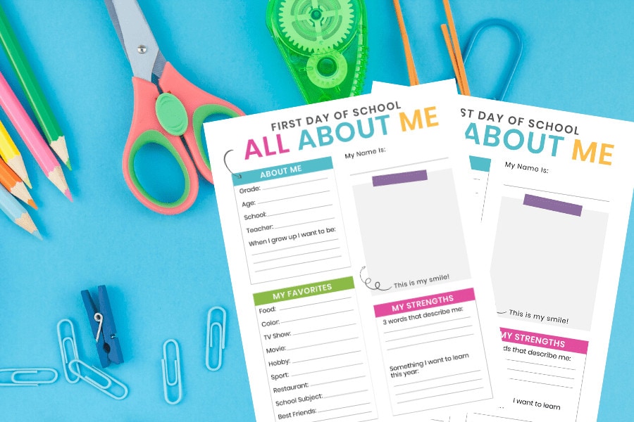 FREE First Day of School Questionnaire - Modern Mom Life