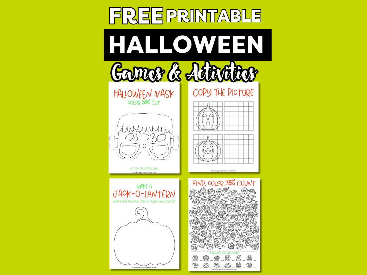 Free Halloween Printable Activity Pages for Kids - Modern Mom Life